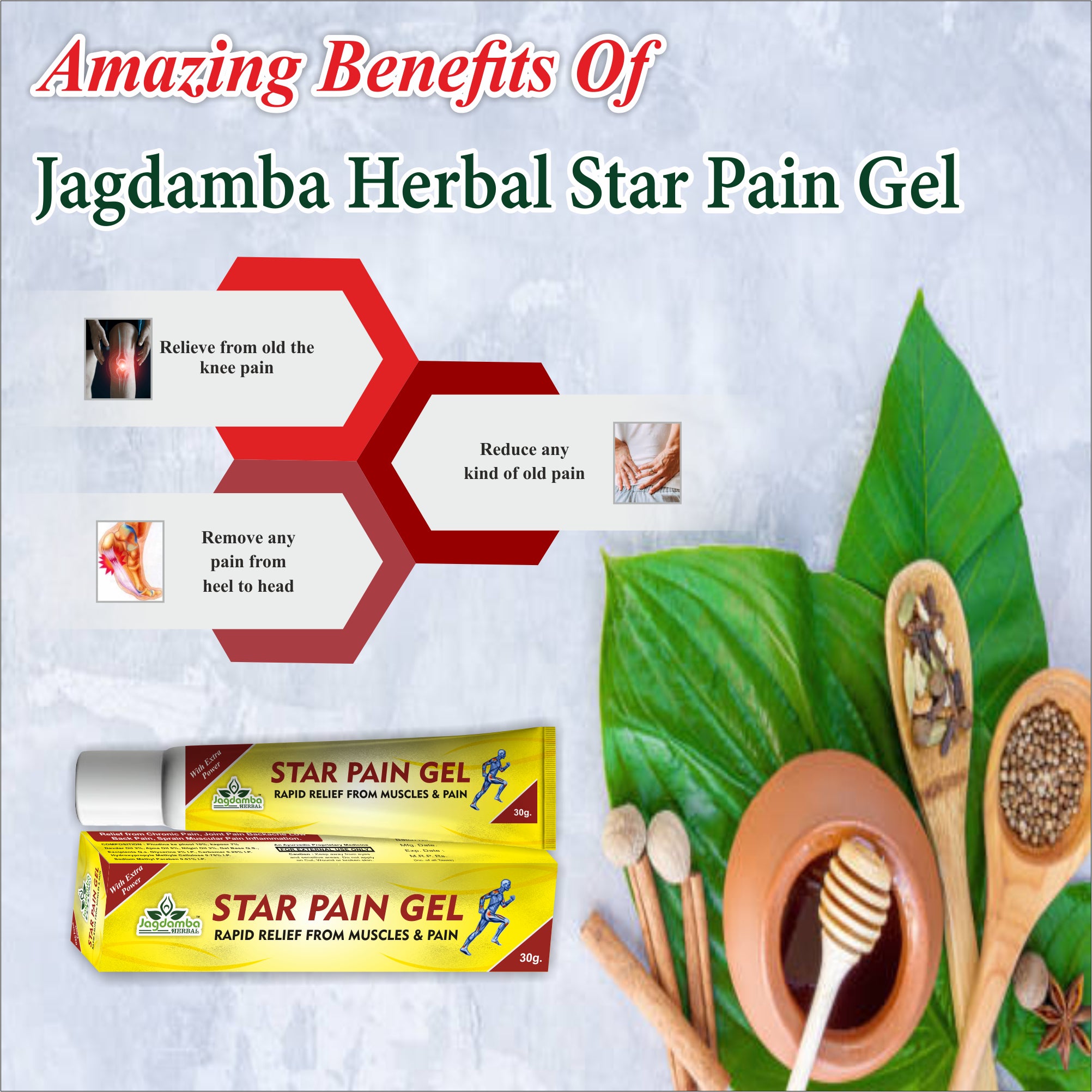 STAR PAIN GEL Proper and Fast Solution of Chronic Pain – Jagdamba Herbal